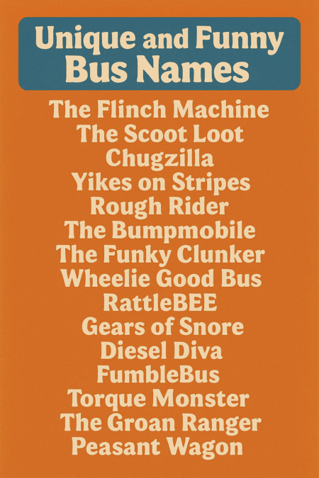 1000+ Unique and Funny Bus Names 2025 - Business In mark