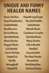1000+ Unique and Funny Healer Names 2025 - Business In mark